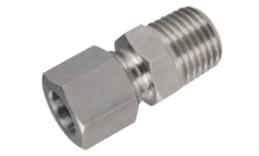 Straight cutting ring fittings with conical thread, stainless steel ...