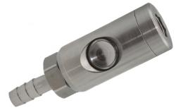 Safety push-button coupling with hose tail, Stainless steel - EURO ...